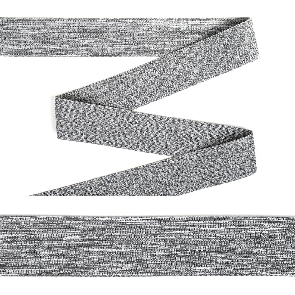 Резинка бельевая TBY для мужских трусов и боксеров Меланж, тканая цвет серый 35 мм, 25 м (TBY.53980DG)