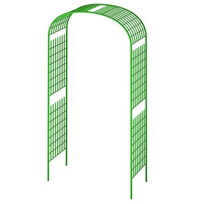 Арка для вьющихся растений Домашняя Мода "Сетка" 230х50 см дуга 125 см, труба диаметр 1,6 см прямая, разборная, металл, зеленая эмаль