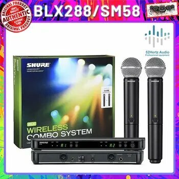 Shure Микрофон для живого вокала BLX288/SM58, черный