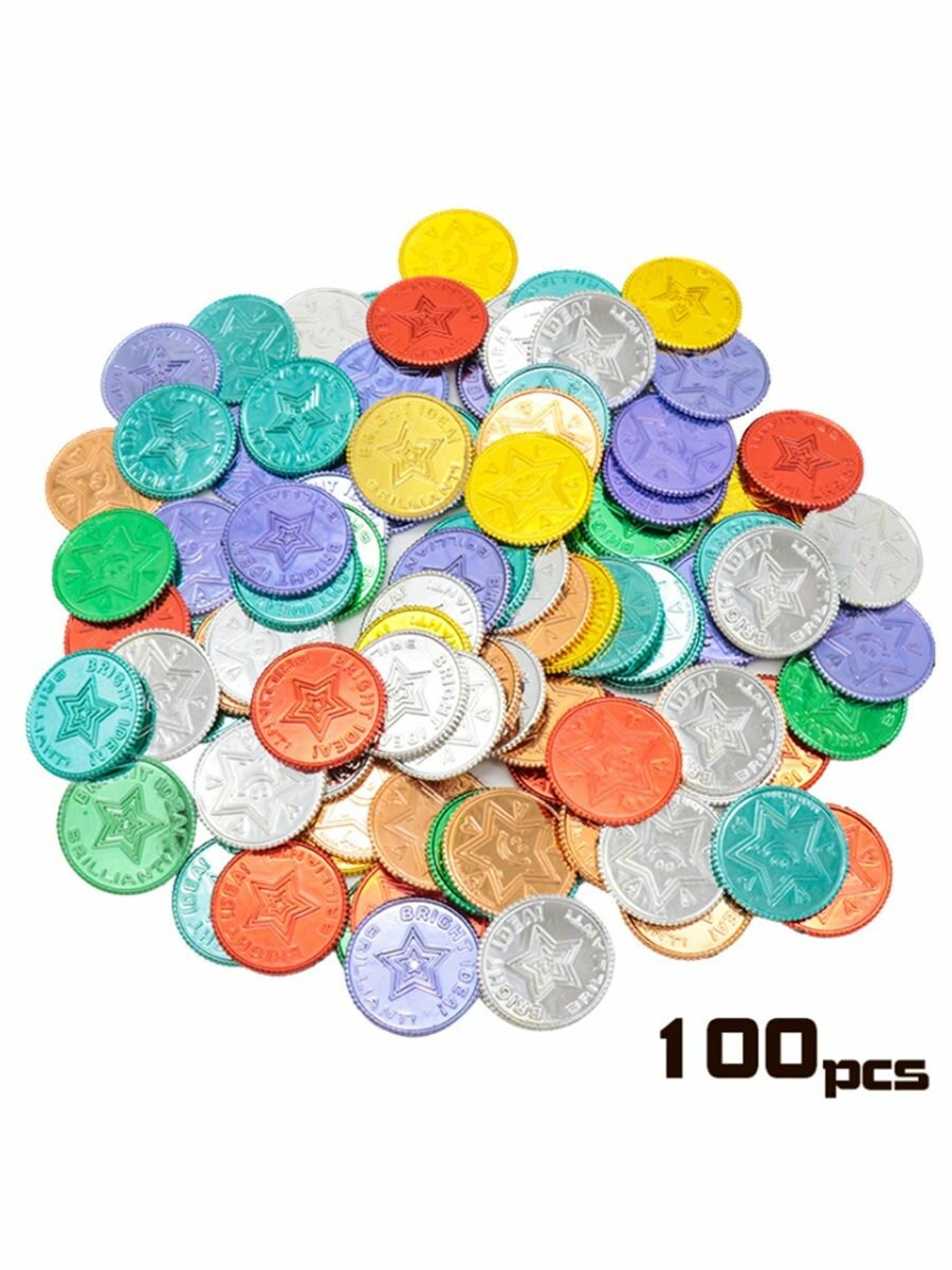 Набор игрушек с пиратскими золотыми монетами, 100 шт. пластиковые золотые монеты для игр по поиску сокровищ, рождественские мероприятия для детей и взрослых
