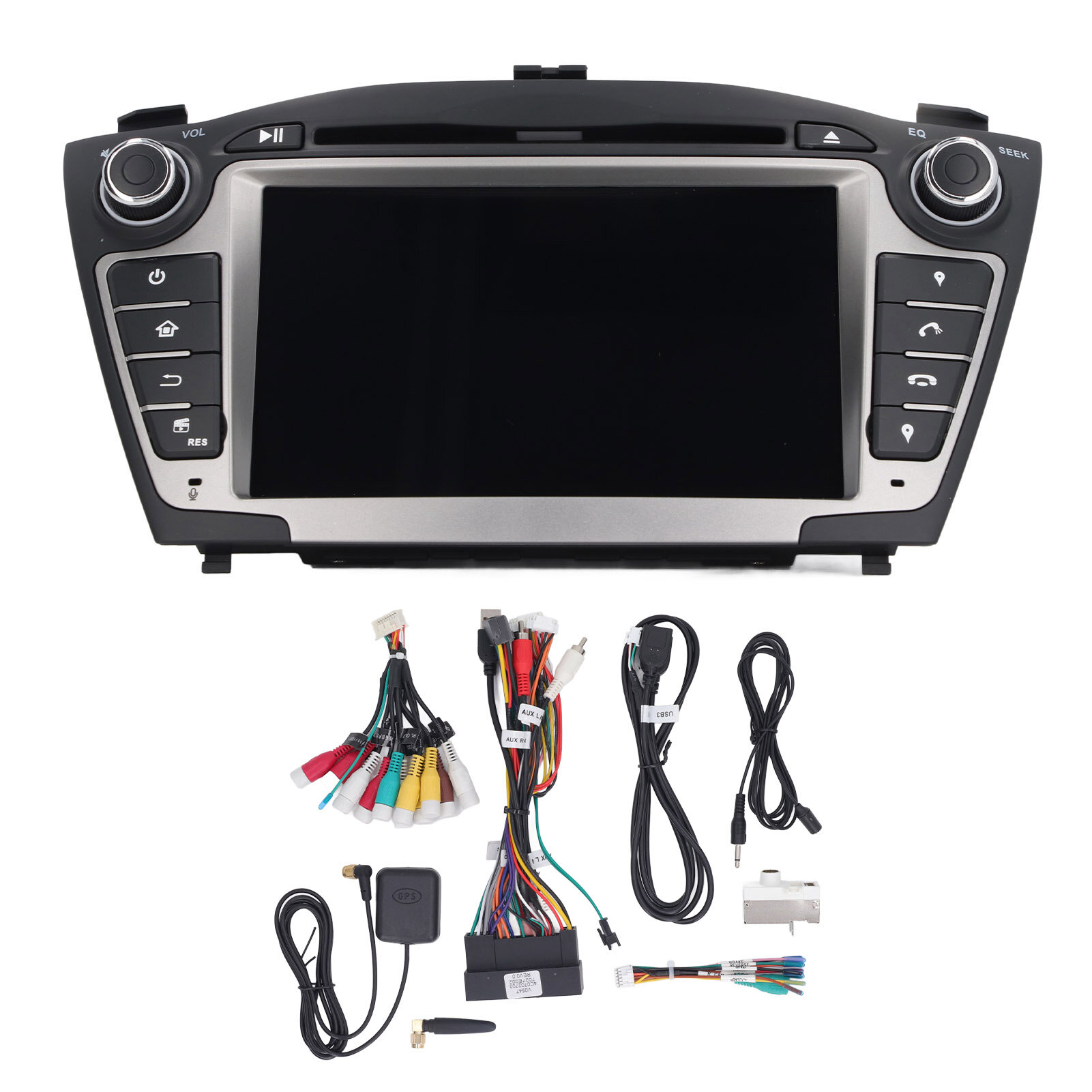 7in Автомобильный Навигатор 2DIN Мультимедийный DVD CD Плеер Четырехъядерный для Android 11 Замена HYUNDAI IX35 2009-2013