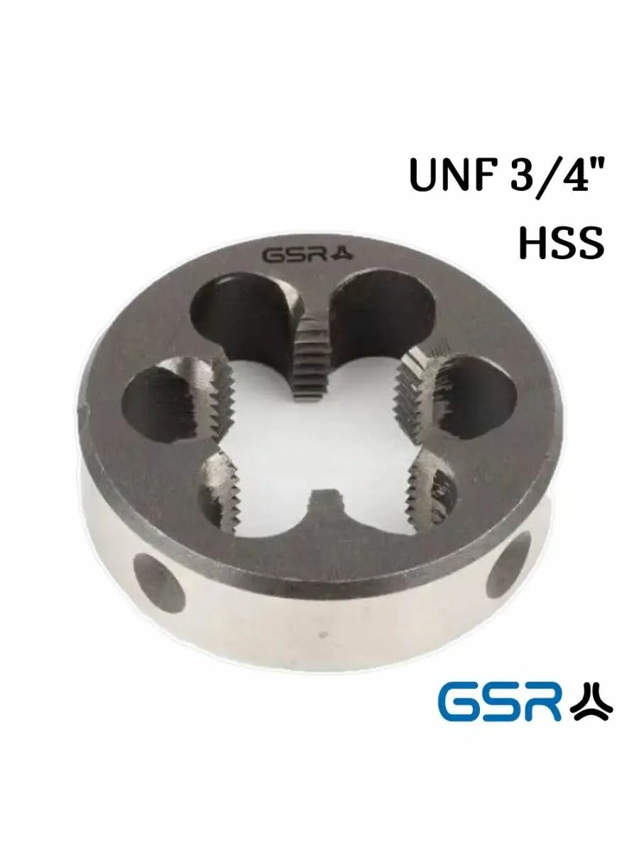 Плашка для нарезания резьбы круглая HSS UNF 3/4" 00472210 GSR (Германия)