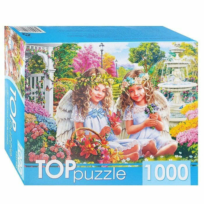 Пазлы Рыжий кот 1000 деталей, TOP puzzle "Два нежных ангелочка" (ХТП1000-2176)