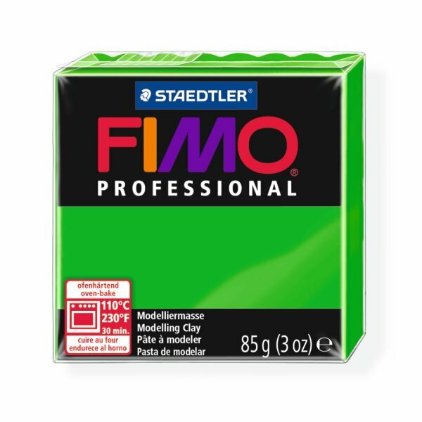Полимерная глина FIMO Professional, запекаемая в печке, 85 г, ярко-зеленая (FIMO8004-5)