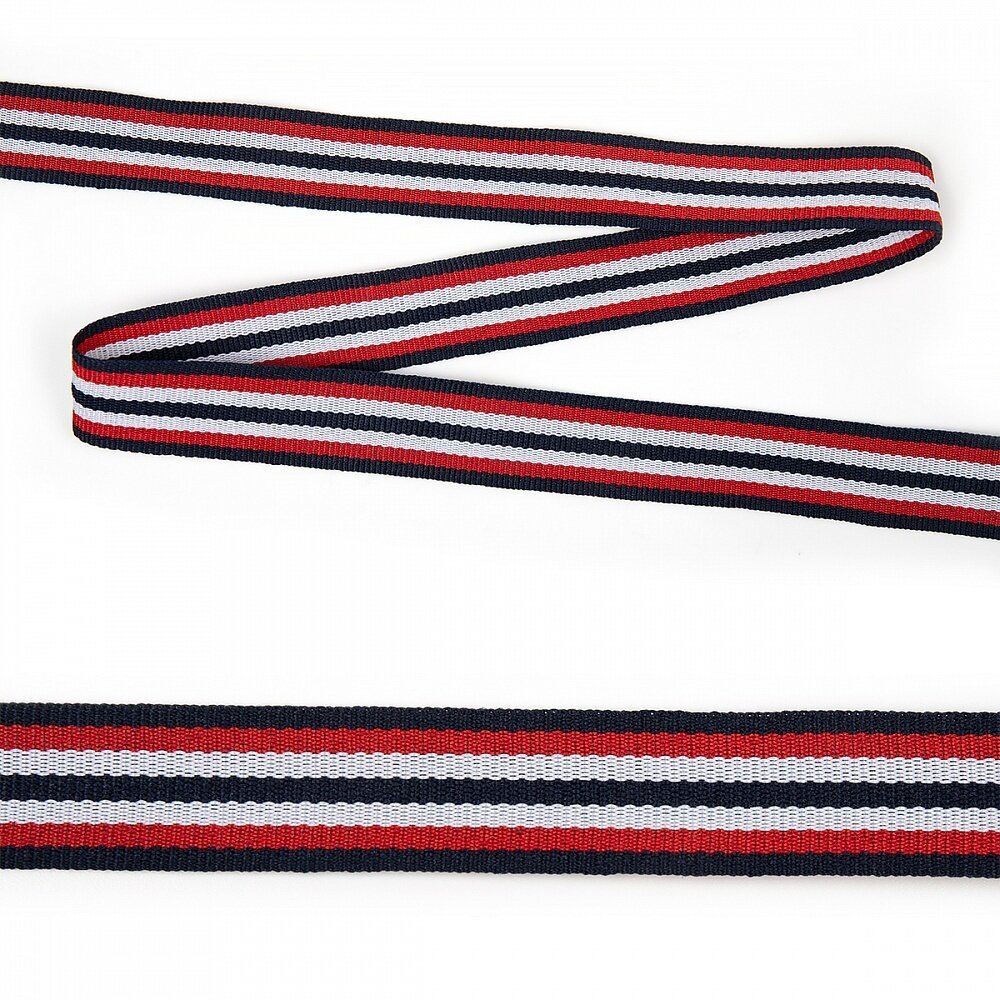 Тесьма тканая TBY Рубчик, неэластичная, Лампас, B 20 мм, 45,7 м (TBY. NET7420)