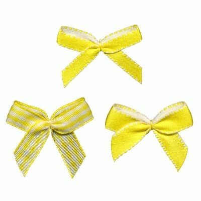 Бантики Annet Текстильные, №402, желтые, 5х20 шт (BDR)