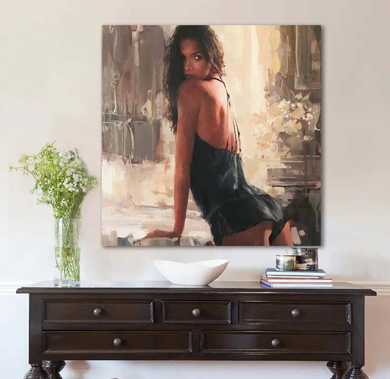 Постер 18+ / девушки, картина секс, из коллекции "Эротик", 50х50 см.