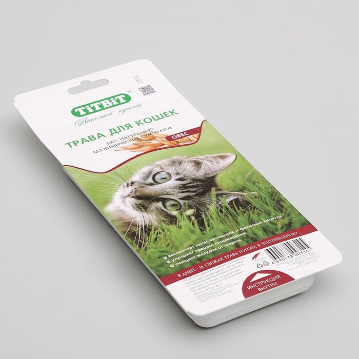 Трава для кошек, овес, 40 г