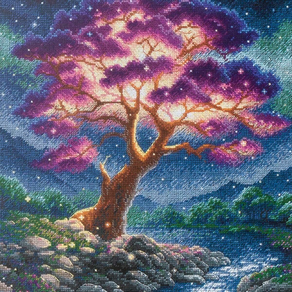 2240 Набор для вышивания крестиком 'Тайна Вселенной' 30*40см, Риолис