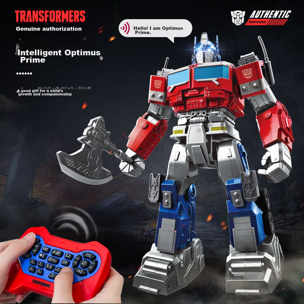 TRANSFORMERS Officially Licensed Children's Toy, Remote Control Sensing Car, Boys' Birthday Gift, Optimus Prime Intelligent Robot