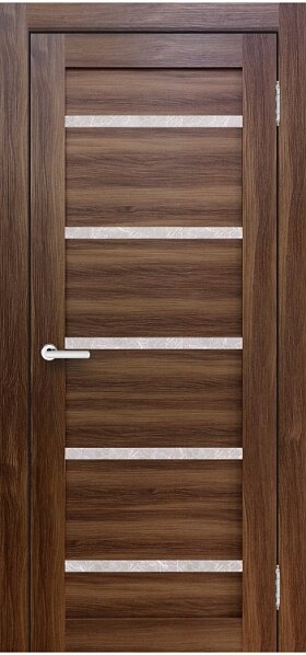 Межкомнатная Дверь Verda Х-3 Орех со Стеклом Гранит Прозрачный 2000х700мм (Полотно 1шт) / Верда.