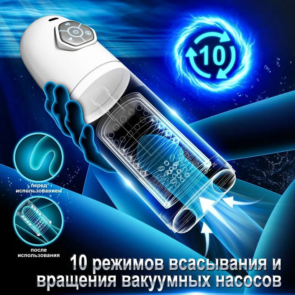 Мужское автоматическое устройство для мастурбации, вращающееся и вибрирующее, карманная вагина, глубина 25 см