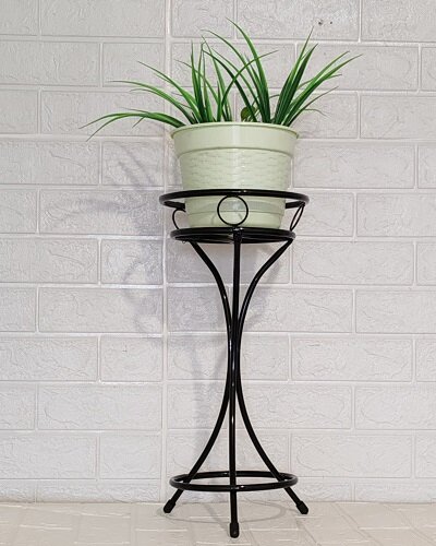 Подставка "Танго" для цветов, напольная, металл, чёрная, 46см x 22см x 22см