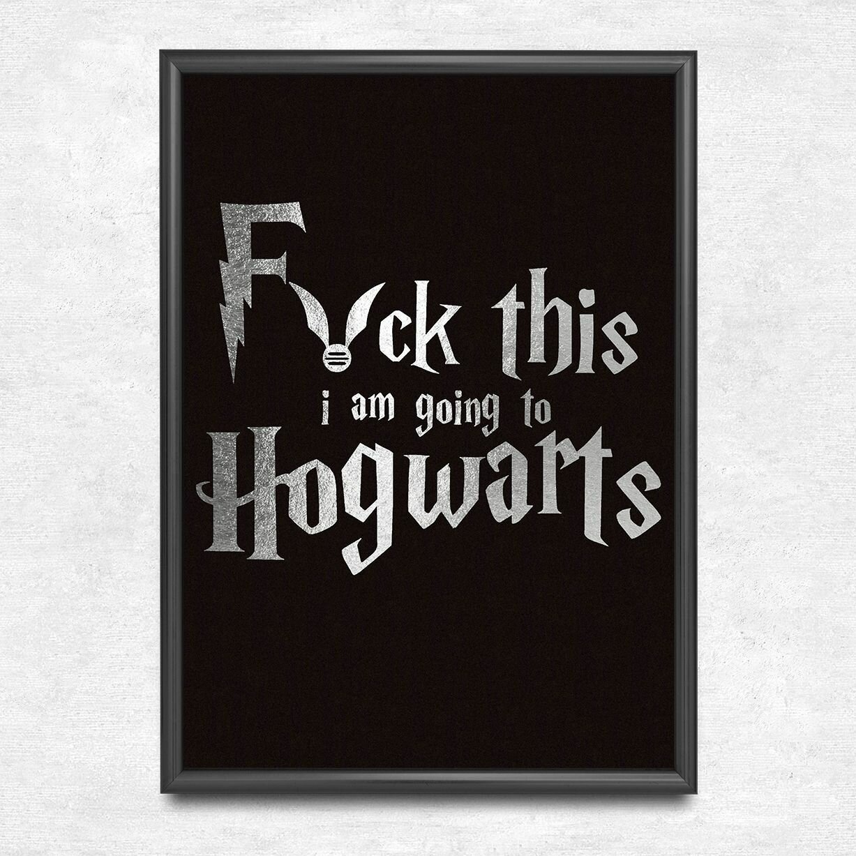 Постер Гарри Поттер. Постер с надписью. Плакат Хогвартс Hogwarts