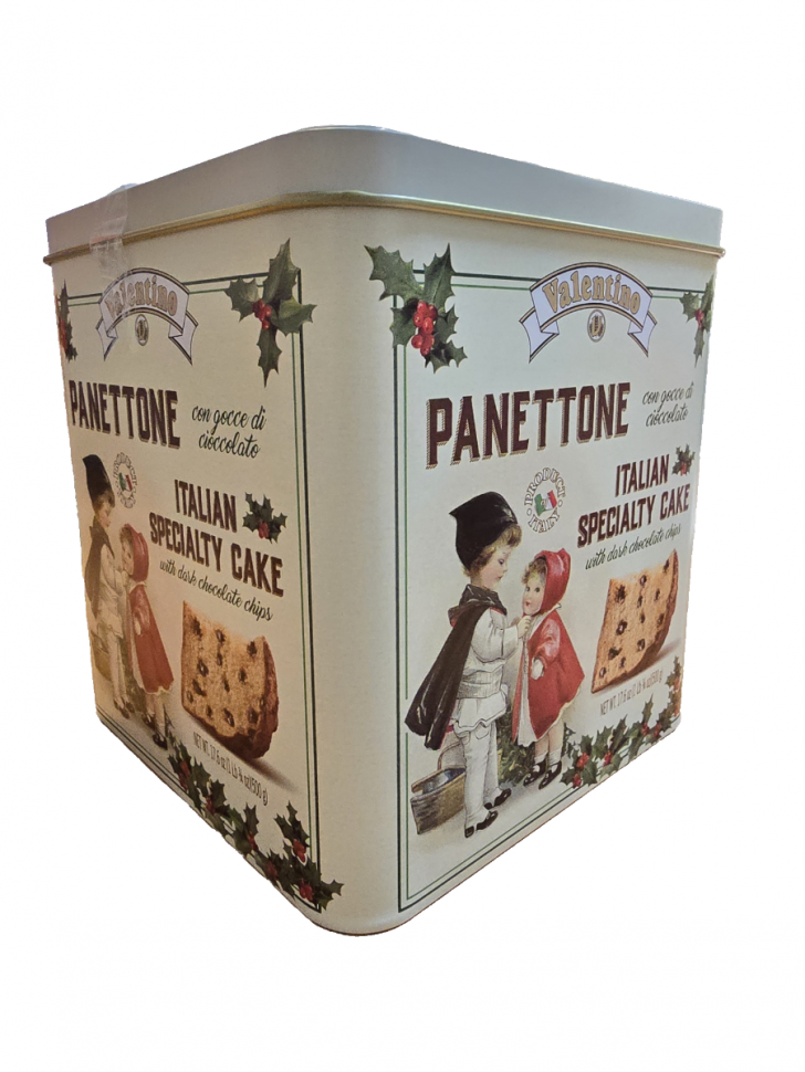 Valentino Кулич с кусочками шоколада 500г жестяная банка (2701)