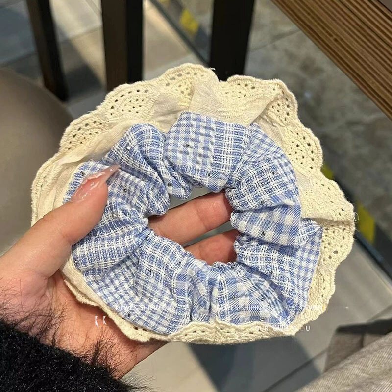 Кольцо для волос "Балетный стиль", синее кружево, 766#, женское