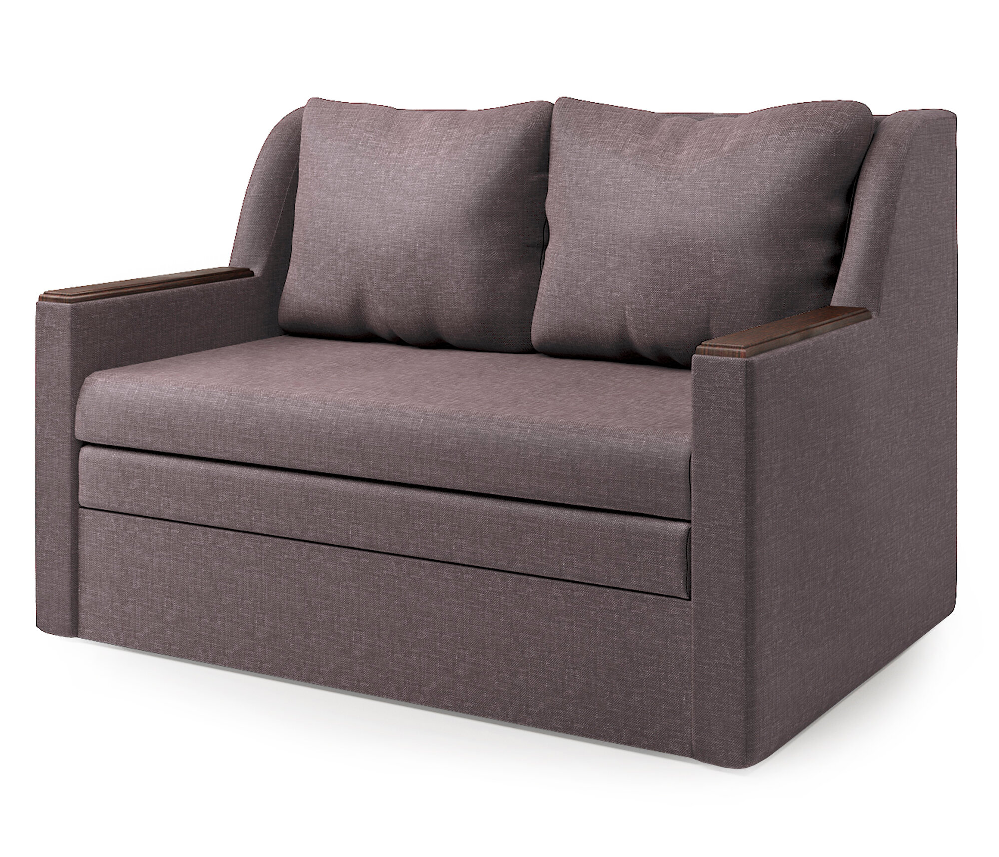 Диван-кровать Шарм-Дизайн Дуэт 122х190 см, диван раскладной, прямой, рогожка, цвет латте