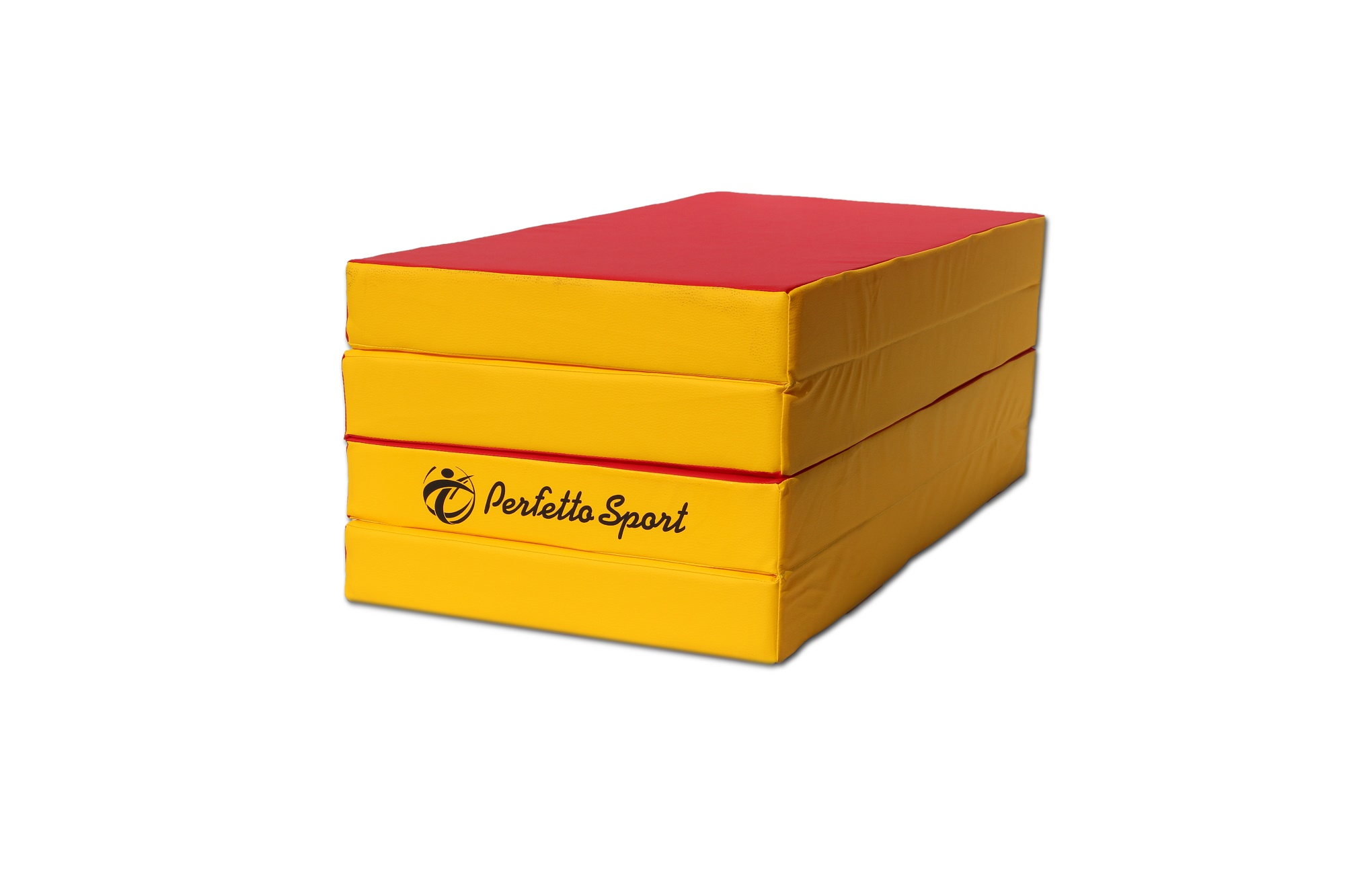Мат гимнастический Perfetto sport Мат № 5 (100 х 200 х 10) складной 3 сложения " красно/жёлтый