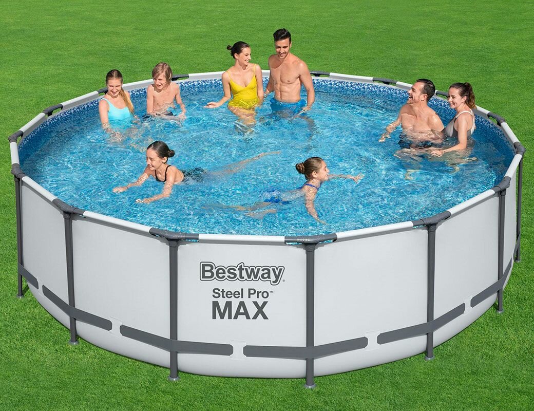 Бассейн каркасный Бествей Стил Про (Bestway Steel Pro) Мах, 488 х 122 см + фильтр-насос + аксессуары, 5612Z