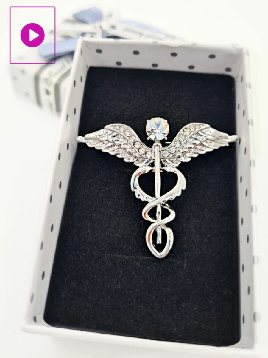 Брошь, стразы