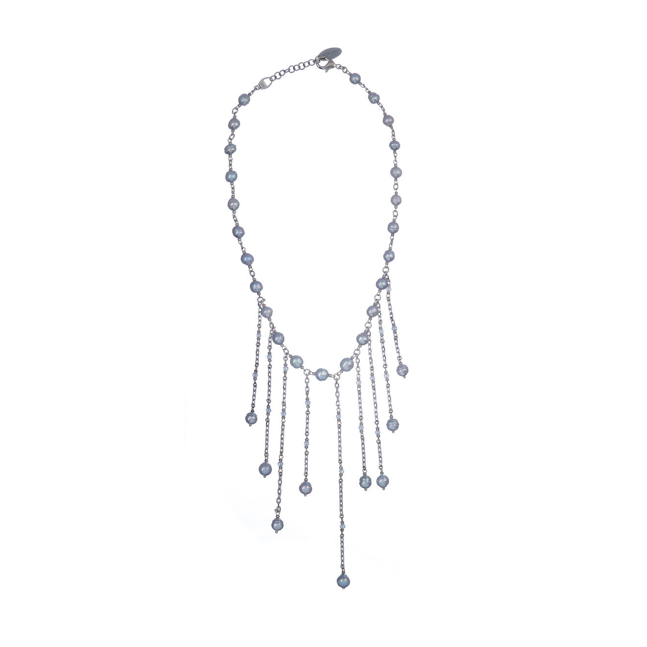 Колье, жемчуг культивированный, циркон