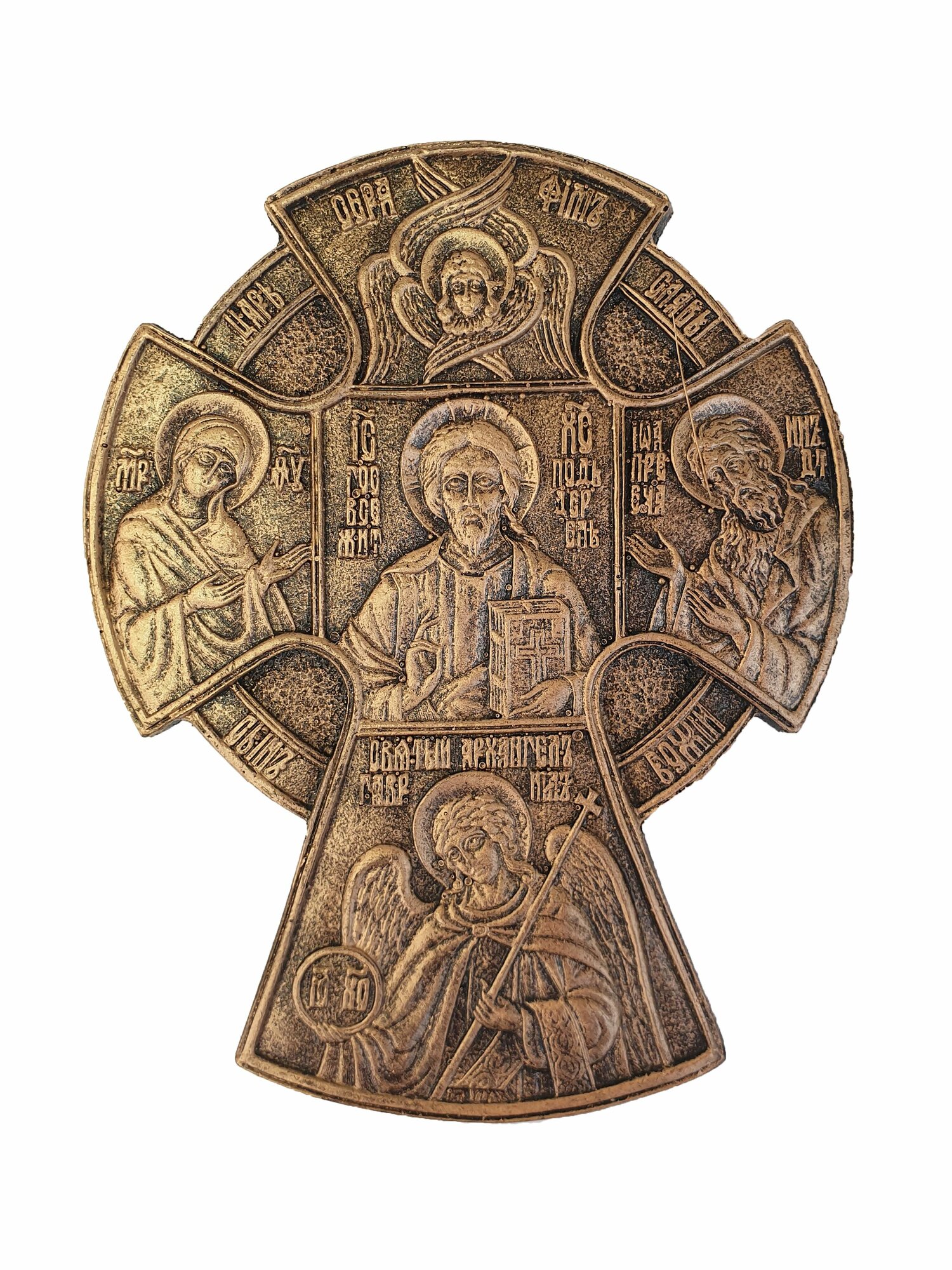 Крест-орден под старину (Распятие), размер 11.5х9х1