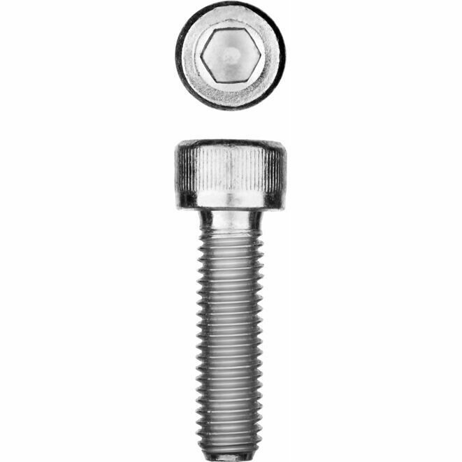 Винт DIN 912, оцинкованный, ЗУБР М10x25 мм, 5 кг (210 шт.), кл. пр. 8.8