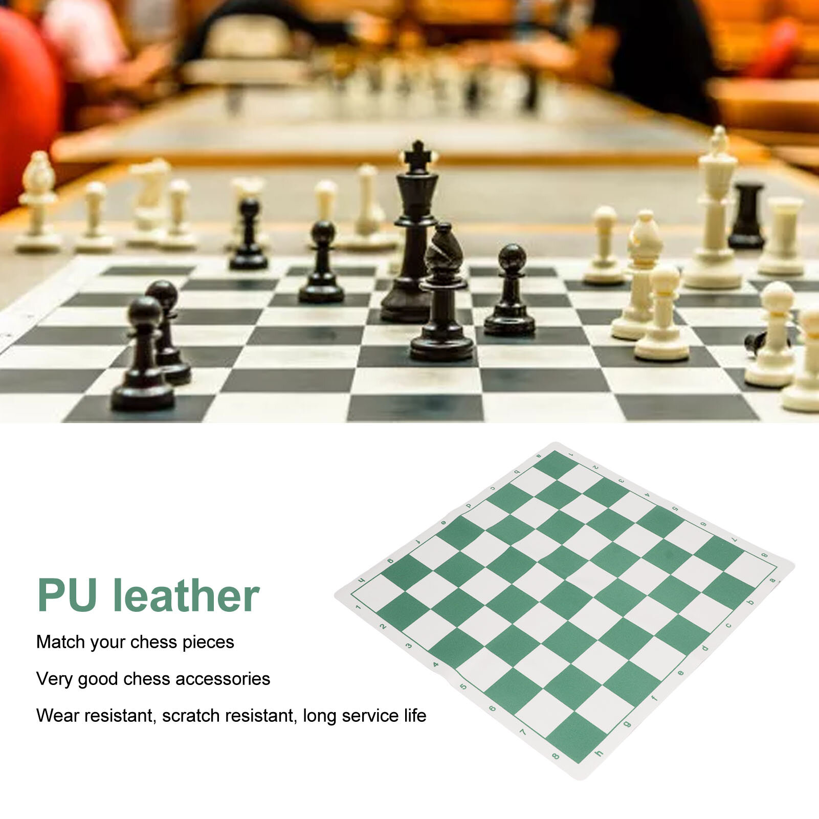 Шахматная доска только портативная международная шахматная доска из искусственной кожи Спортивные аксессуары для отдыха S