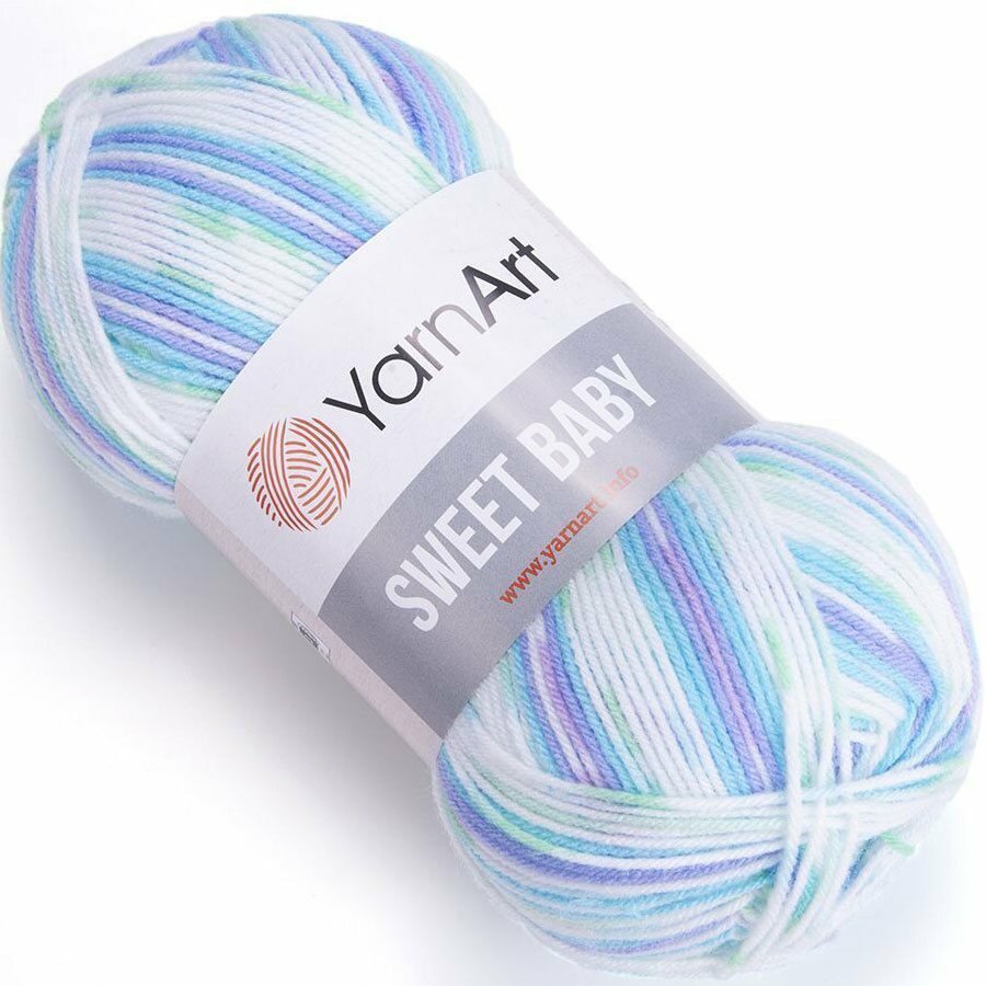 Пряжа Yarnart SWEET BABY 903 голубой принт (1 моток)