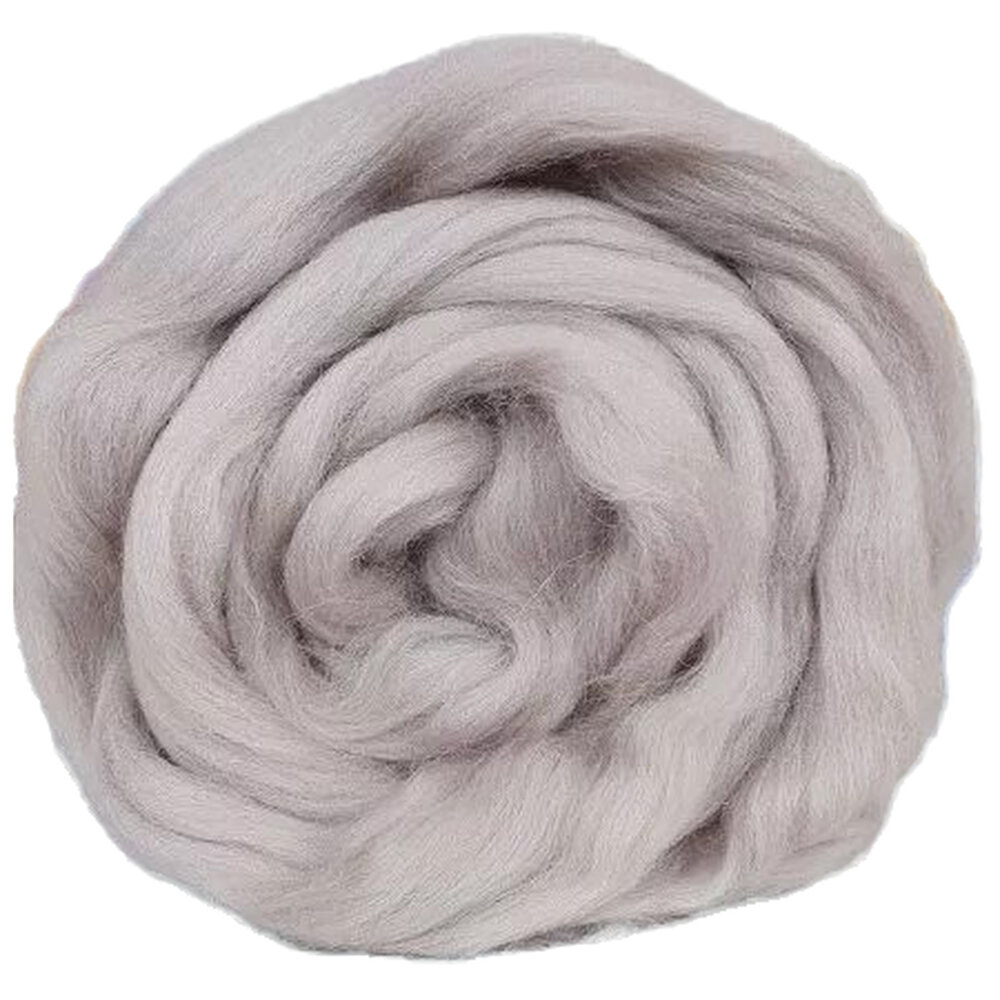 Пряжа для вязания Камтекс Лента для валяния 231 жемчужная роза 50 гр/2 м 100% полутонкая шерсть