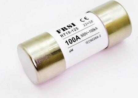 Предохранитель FRZ RT18-125 500V 100A AM Предохранитель aM 100А 500VAC 22х58мм 1шт