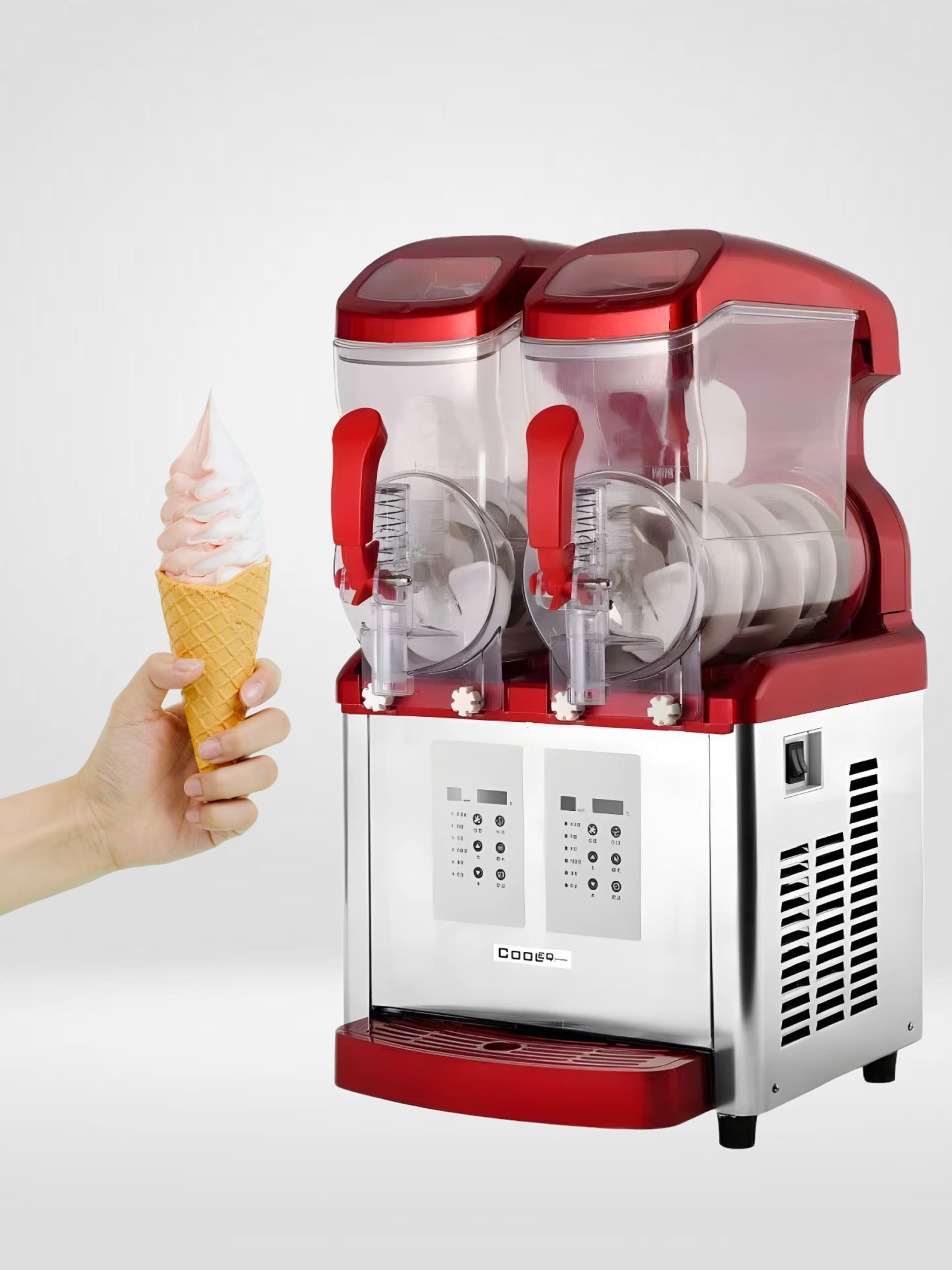 Фризер для мягкого мороженого COOLEQ ICS-8+8D, мороженица, автоматическая с компрессором