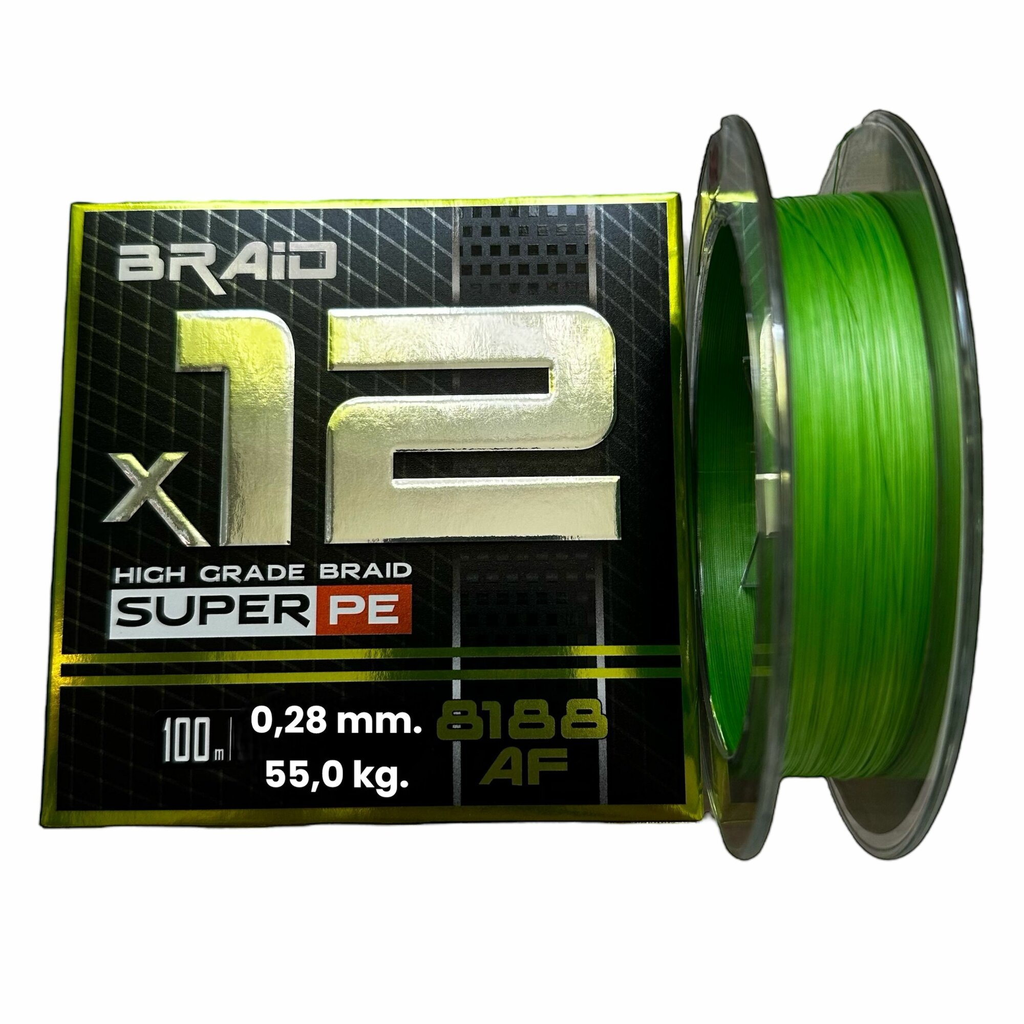 Шнур плетёный Braid 12-ти. жильный 0,28 мм.