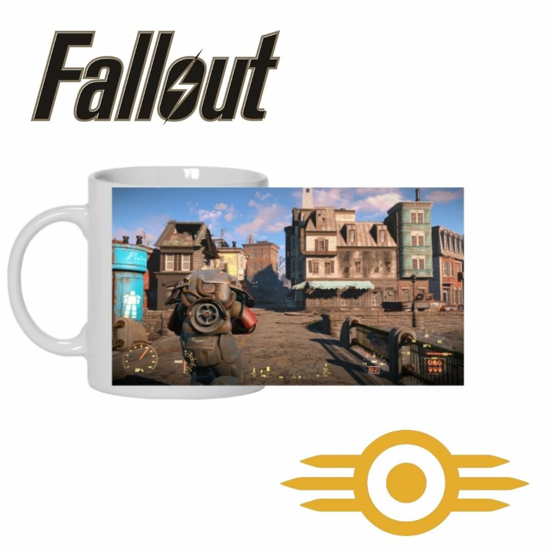 Кружка керамическая с принтом "Fallout", Фоллаут