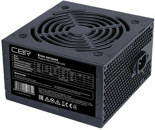 Блок питания компьютера CBR PSU-ATX500-12EC OEM PSU-ATX500-12EC