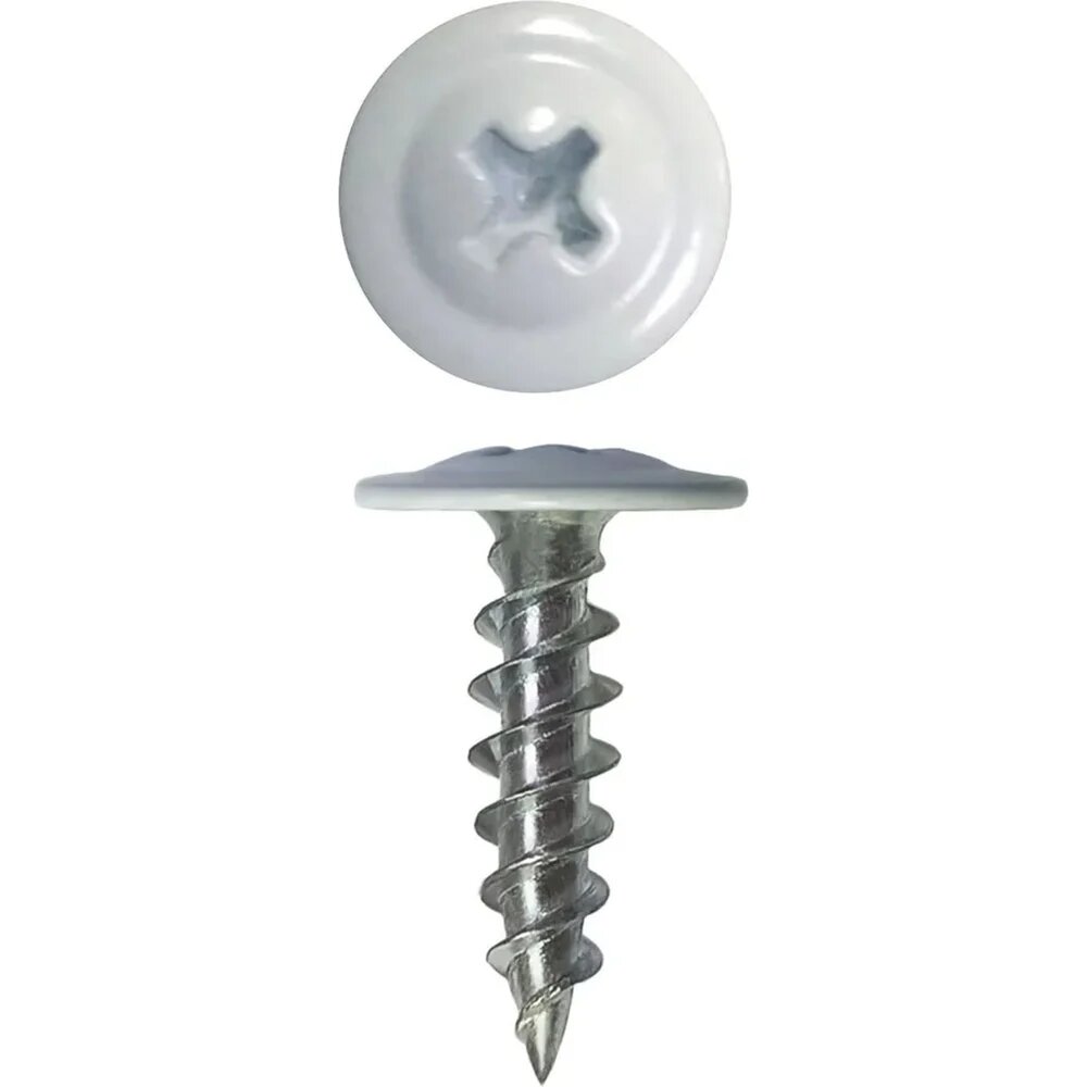 Саморез прессшайба 4,2х51 острый , стальной , крашеный RAL9003 "МастерБолтиков" ( 250 шт )