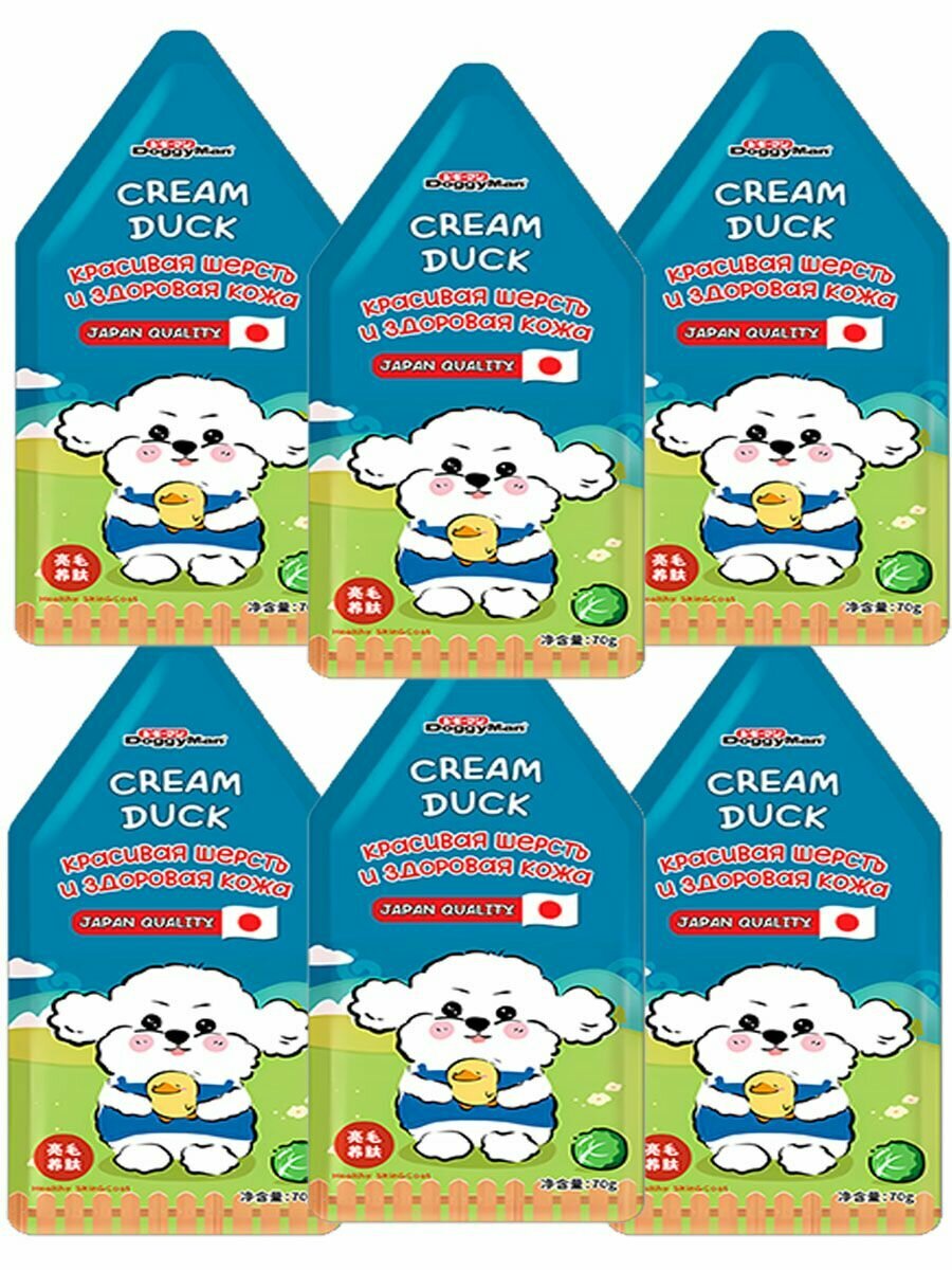 Лакомство для собак полнорационное Japan Premium Pet для красивой шерсти и здоровой кожи Утиная печень с овощами , 6 уп