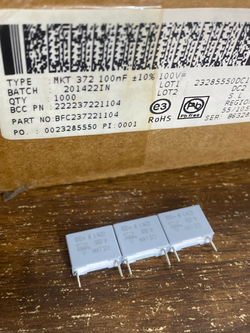 VISHAY MKT372 Серия BFC237221104 100V1040.1UF Аудио Кроссовер Пленочные конденсаторы P=10MM 10шт цена