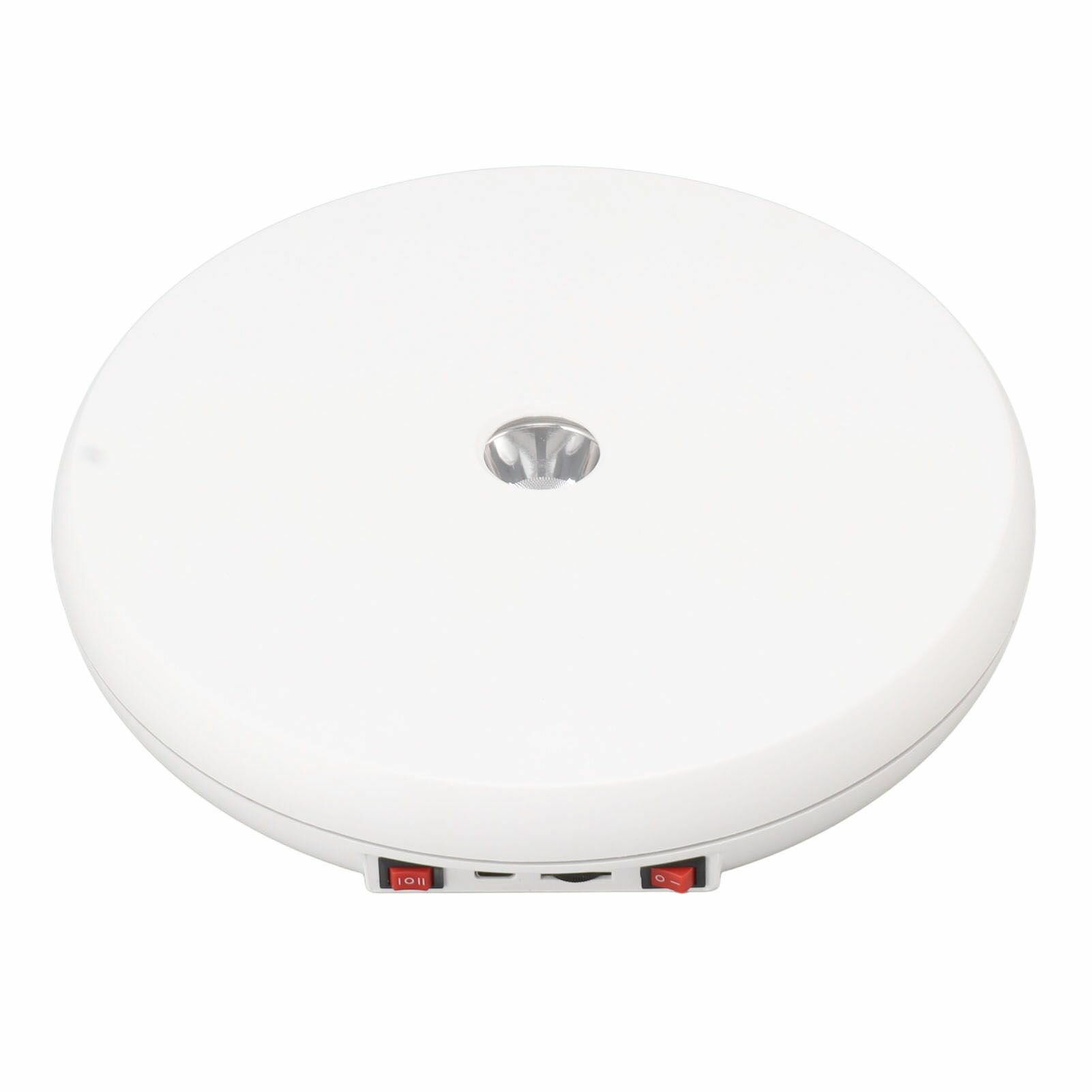 Электрический вращающийся стол со светодиодной подсветкой, 25 см, бесшумный, грузоподъемность 20 кг, поворотный стол, подставка для ювелирных изделий, белый цвет