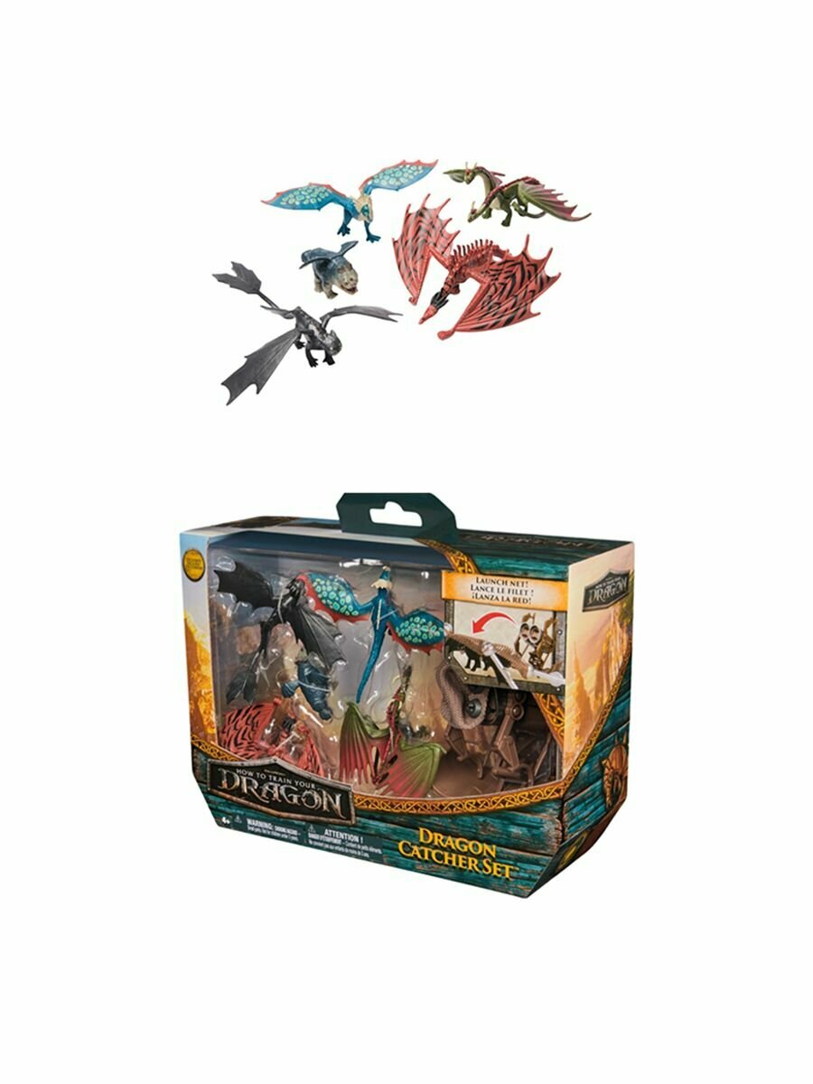 Дракон Spin Master How To Train Your Dragon Catcher Set / Игровой набор для ловли драконов для детей от 4 лет и старше
