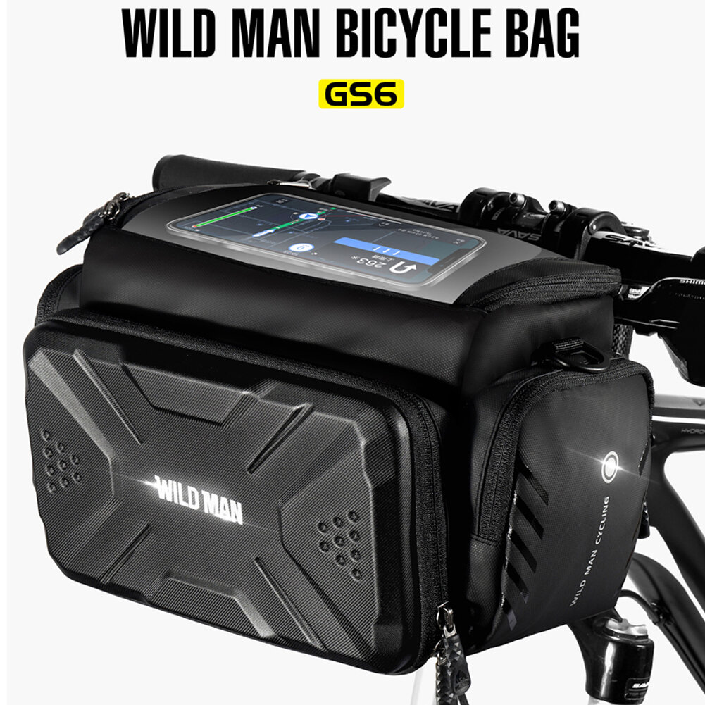 Сумка велосипедная WILD MAN, водонепроницаемая, EVA, 4L, быстросъемная