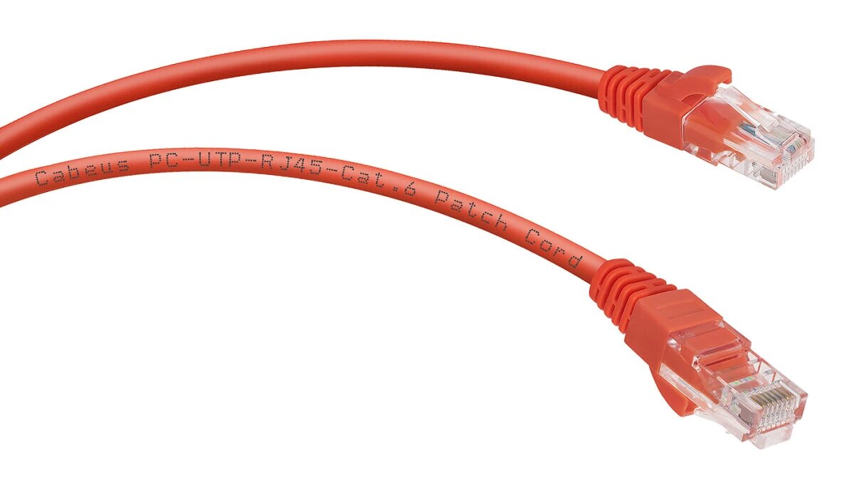 Патч-корд Cabeus 0.3м (PC-UTP-RJ45-Cat.6-0.3m-RD)