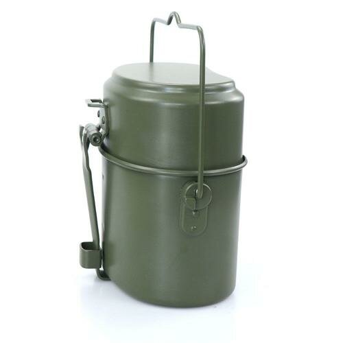 Немецкая армия Зеленые три в одном кемпинге Кухонная утварь Переносной кемпинг Выживание пешком Как обеденная коробка Многофункциональная алюминиевая кухонная плита