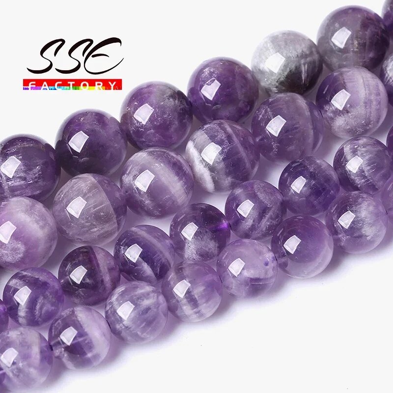 Бусины из синего тигрового глаза Sunshine and Beads Фиолетовый, 8mm 45 to 48pcs, Dream Line Amethyst