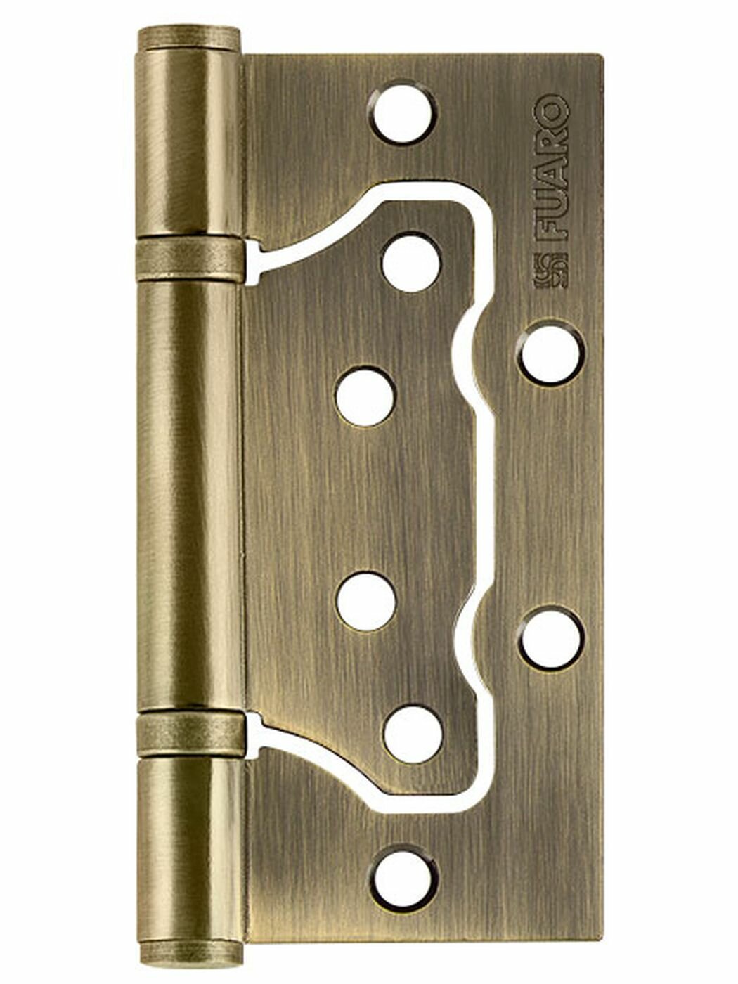 Комплект 10 шт. - Петля дверная накладная без врезки (бабочка) Fuaro 500-2BB 100x2,5 AB бронза