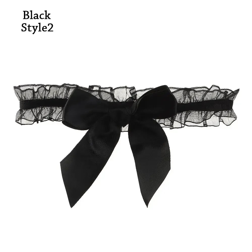 Кружевной пояс для чулок Gootrades Черный, black-style2