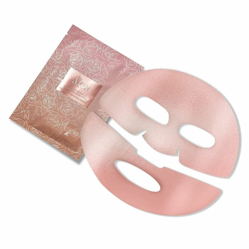 MEA Искрящаяся гидрогелевая маска с экстрактом хризантемы , 25 г, Сияющие патчи с экстрактом дамасской розы Shiny Rose Eye-Love-It Patches, 12 пар х 4 г
