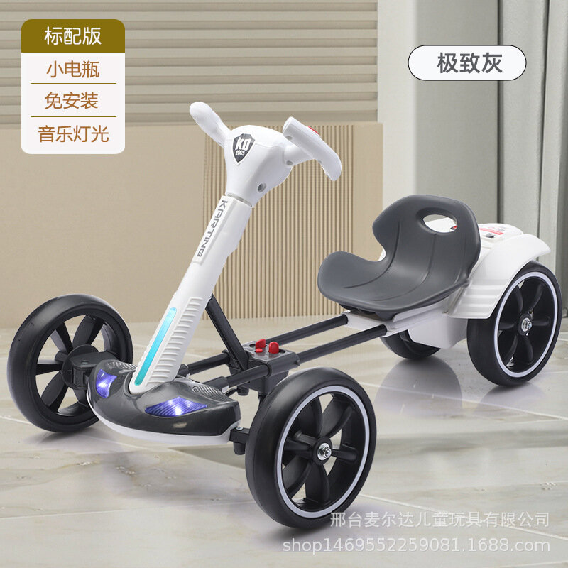 Новый детский электрокарт четырехколесный складной для детей 3-8 лет складная коляска для младенцев бесплатная установка