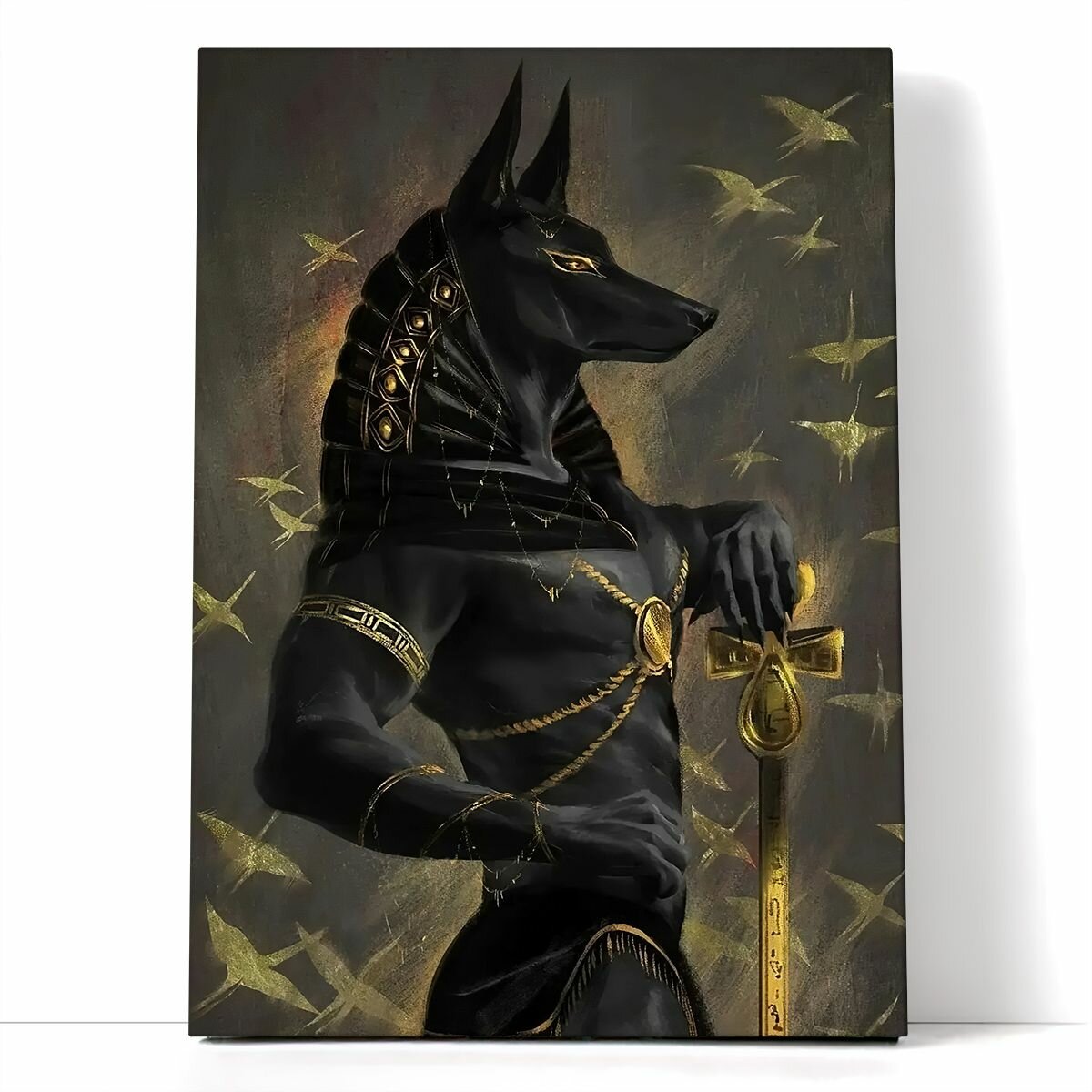 Интерьерная картина на хлопковом холсте - Анубис арт (2), 60х80 см