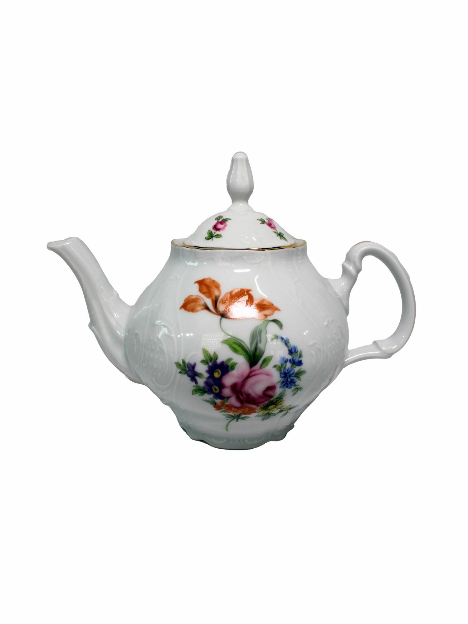 Чайник 1,20 л с крышкой, Bernadotte декор "Мейсенский букет"